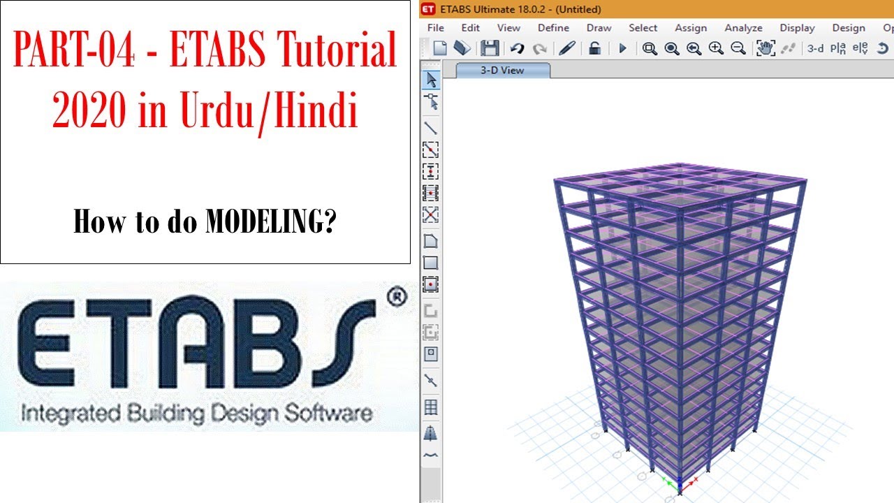 Part 04 - ETABS Tutorial 2020 || CSI Software || ETABS 2018 || Etabs ...