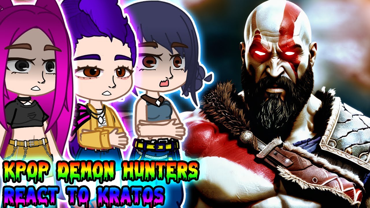 KPop Demon Hunters React To Kratos Part 2 || GOW || Gacha React - YouTube