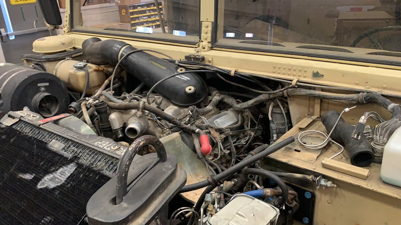 Engine Installation Military Humvee ! - YouTube