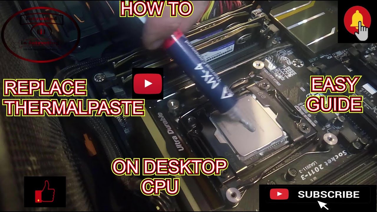 How to repaste cpu - YouTube