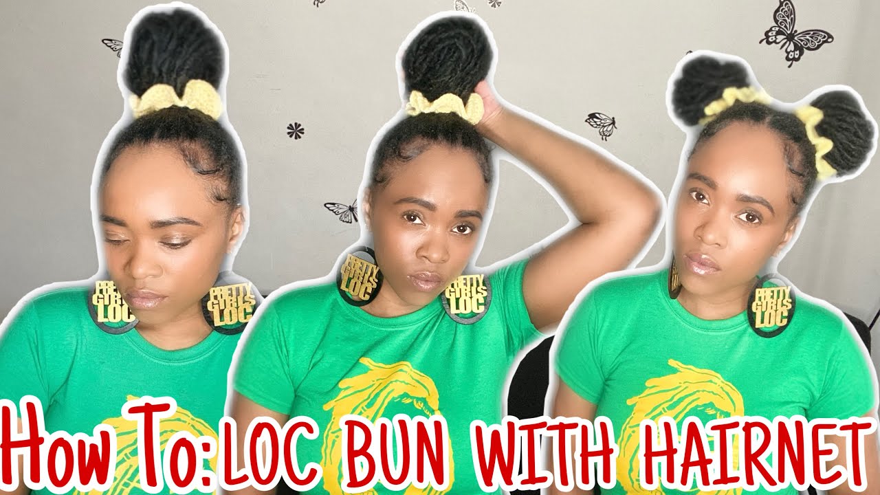 NO RETWIST LOC BUN WITH HAIRNET😍| FINE HAIR FRIENDLY | JENELL JACKSON ...