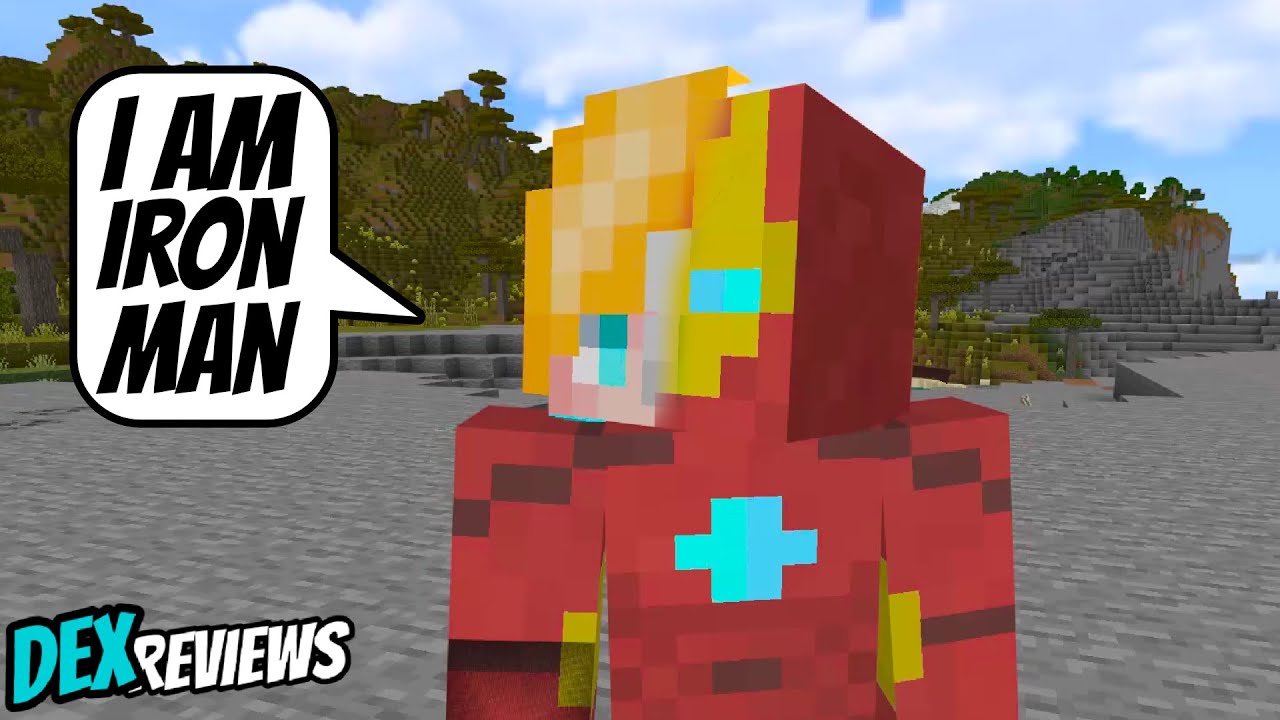 In this the BEST Iron Man Addon for Minecraft Bedrock? Dex Reviews to ...