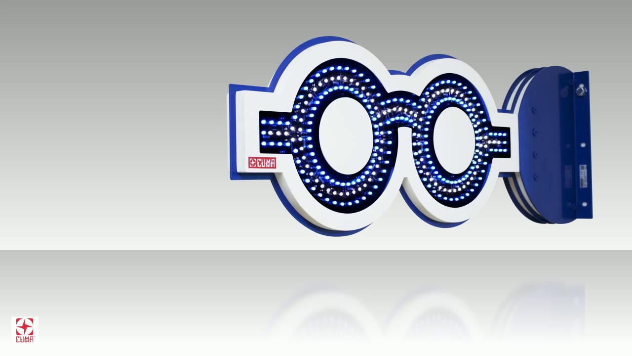 Nuevo modelo de rótulo led electrónico para ópticas - YouTube