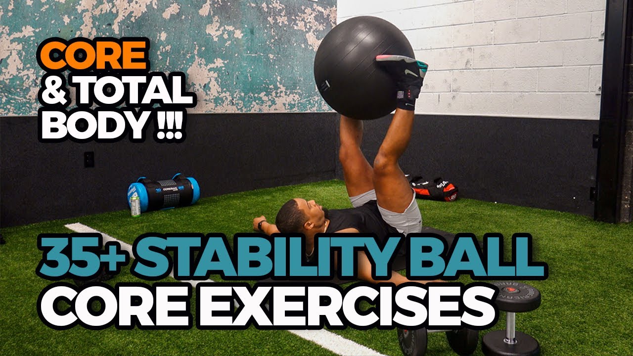 35+ MUST-DO Stability Ball Core Exercises (Lose Belly Fat!) - YouTube