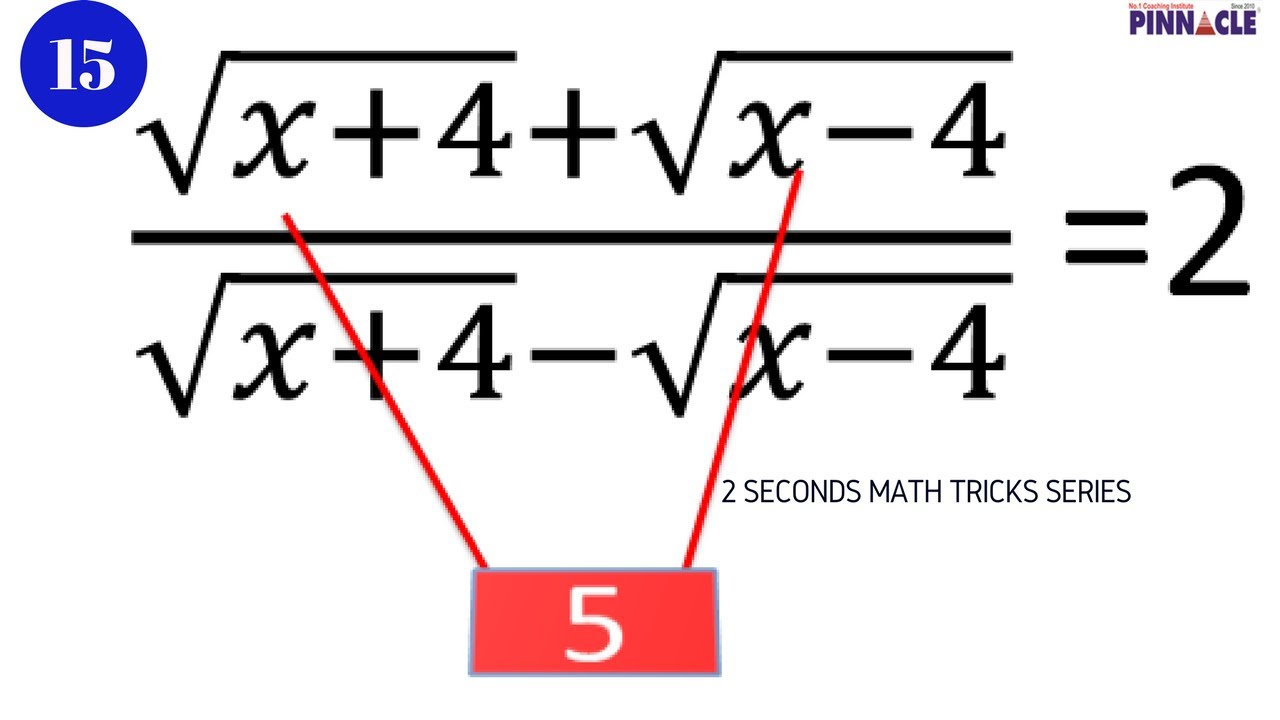 Best tricks for math I ssc cgl math I algebra I 2 seconds trick series ...