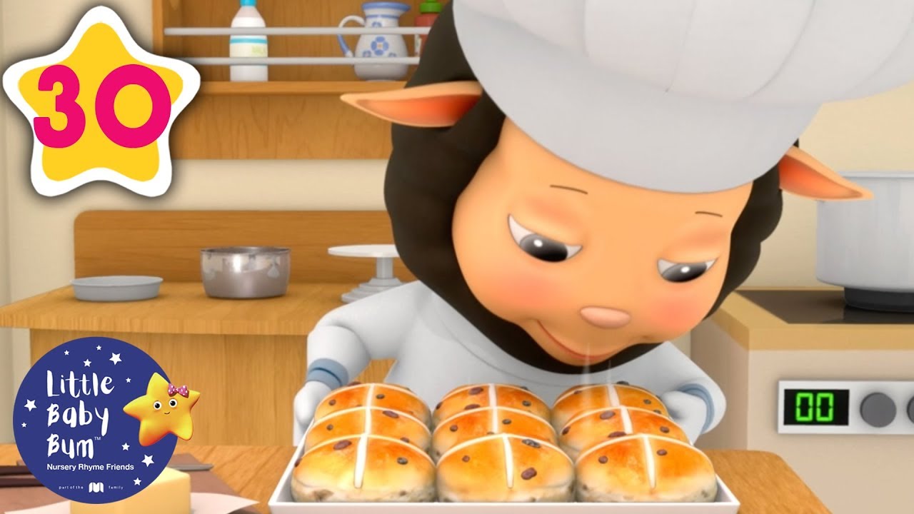Hot Cross Buns - Kids Easter Videos | Kids Songs | Little Baby Bum ...
