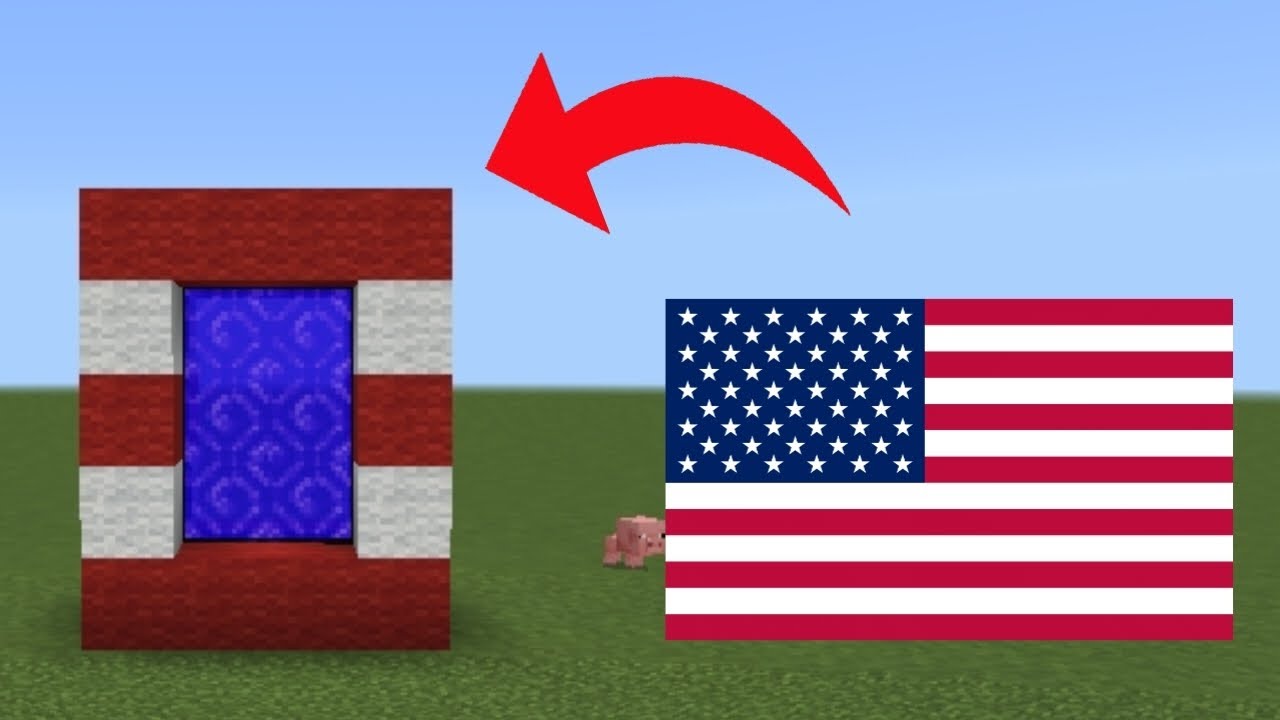 CARA MEMBUAT PORTAL AMERIKA SERIKAT (UNITED STATES / USA) - MINECRAFT ...