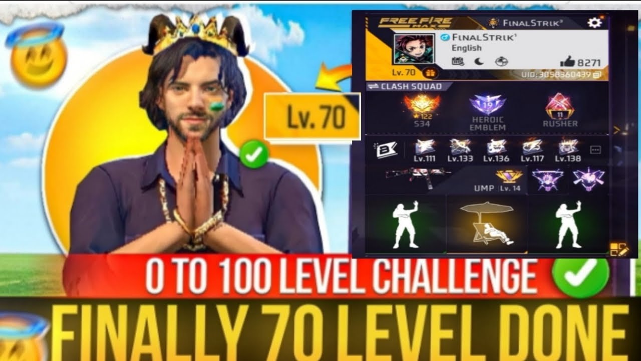 | Finally Level 70 Done ☠️📈 | Free Fire 🔥☠️📈 - YouTube