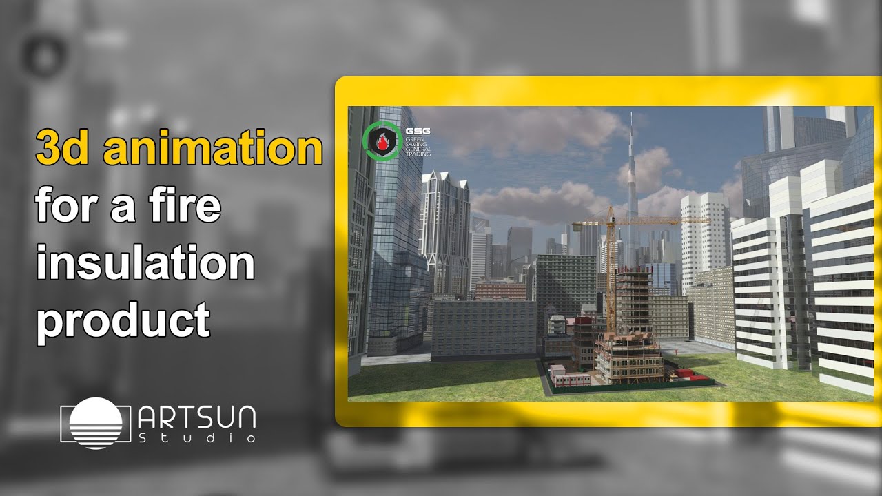 3D animation for a fire insulation product - YouTube