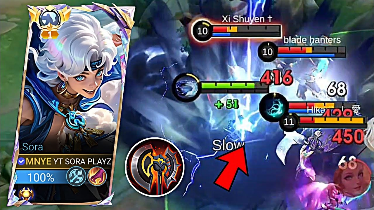 SORA NEW HERO GAMEPLAY NEW UPDATE!! BEST BUILD EMBLEM DESTROY FOR SORA ...