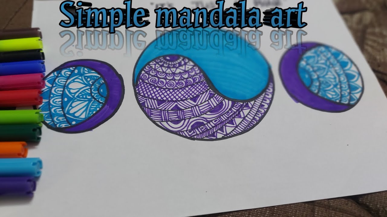 Let's draw simple mandala like a pro | Art therapy | Mandala lessons ...