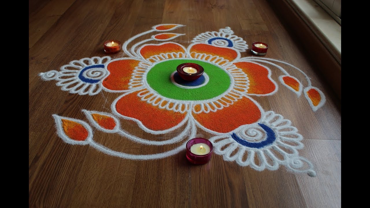 Rangoli designs with colours by Shital Daga ,Freehand rangoli designs ...