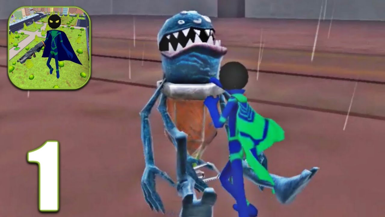 STICKMAN SUPERHERO - Gameplay Walkthrough INTRO(iOS Android) - YouTube