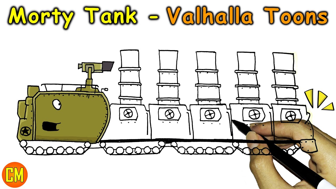 Cara Menggambar Tank Kartun Morty | Valhalla Toons Tank | Part 1 - YouTube