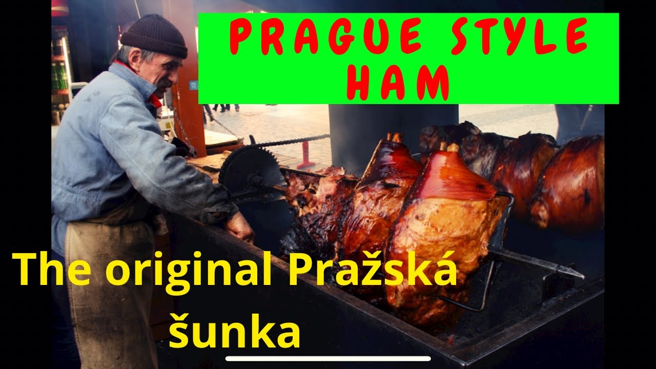 Prague typical roasted ham - Prague street food - YouTube