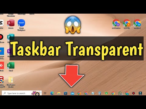 How To Make Taskbar Transparent In Windows 10 - YouTube