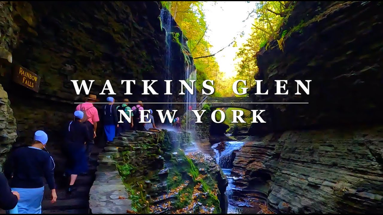 [4K] WATKINS GLEN Autumn Walk - Watkins Glen, NY Relaxing Scenic Fall ...