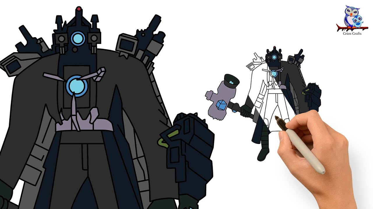 How to Draw Titan Cameraman Upgrade 2.0 - Step by Step - YouTube