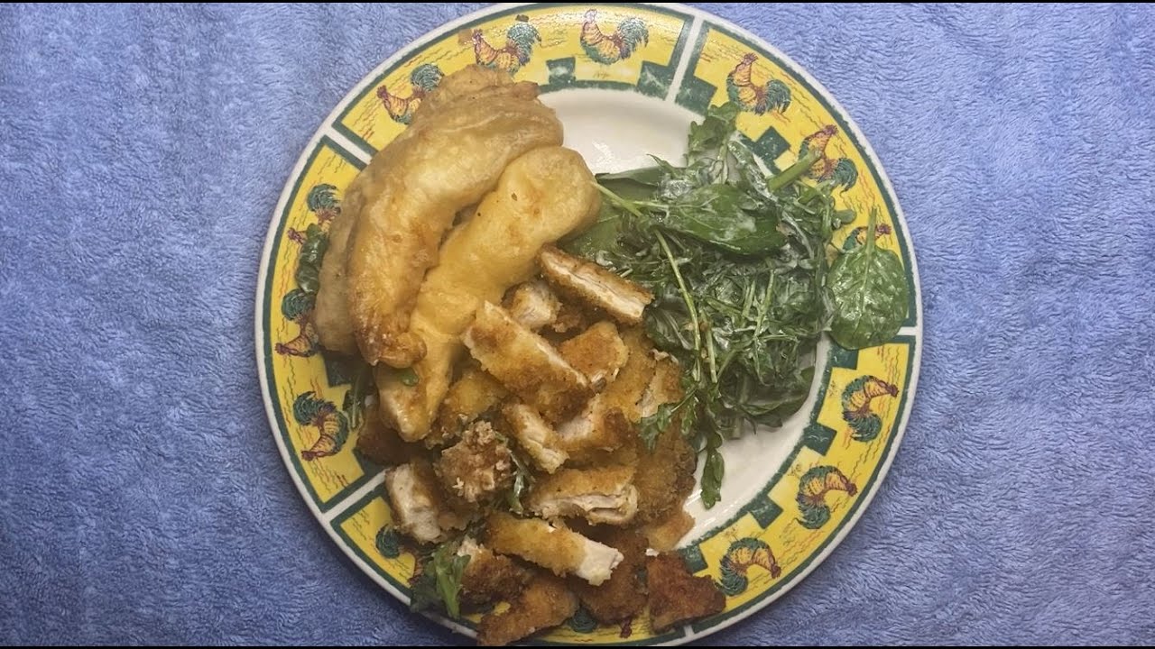 ASMR : Calvert eating Chicken and Greens - YouTube