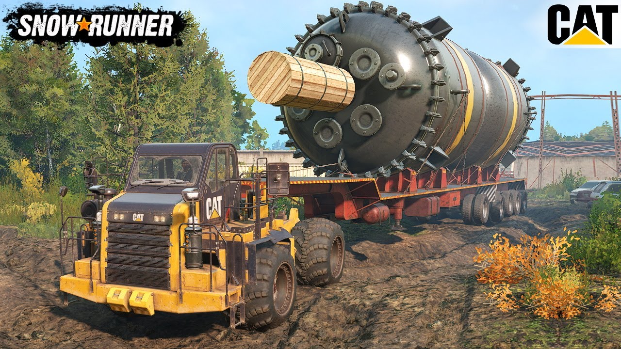 SnowRunner - CATERPILLAR 770G Mining Truck Oversized Mud Driving - YouTube