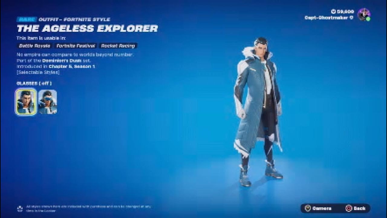 Fortnite item shop new the ageless explorer skin - YouTube