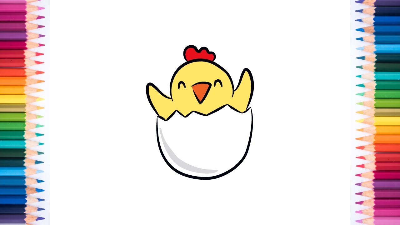 Como DIBUJAR un POLLITO | Dibujo Fácil De Pollito - YouTube