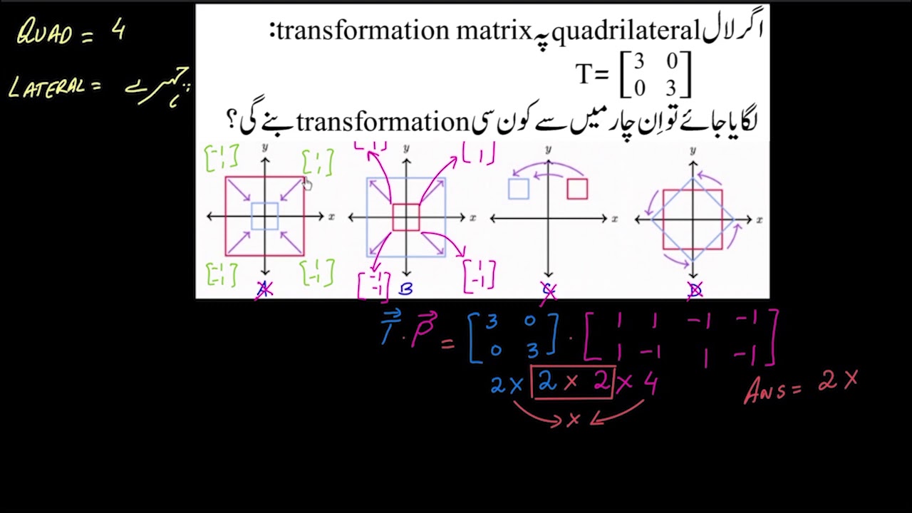 Visual representation of transformation from matrix | Matrices | Post ...