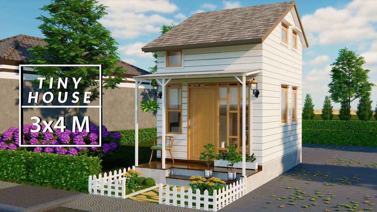 Desain Rumah 3x4 Meter | Mungil Tapi Tetap Nyaman Dan Elegan - YouTube