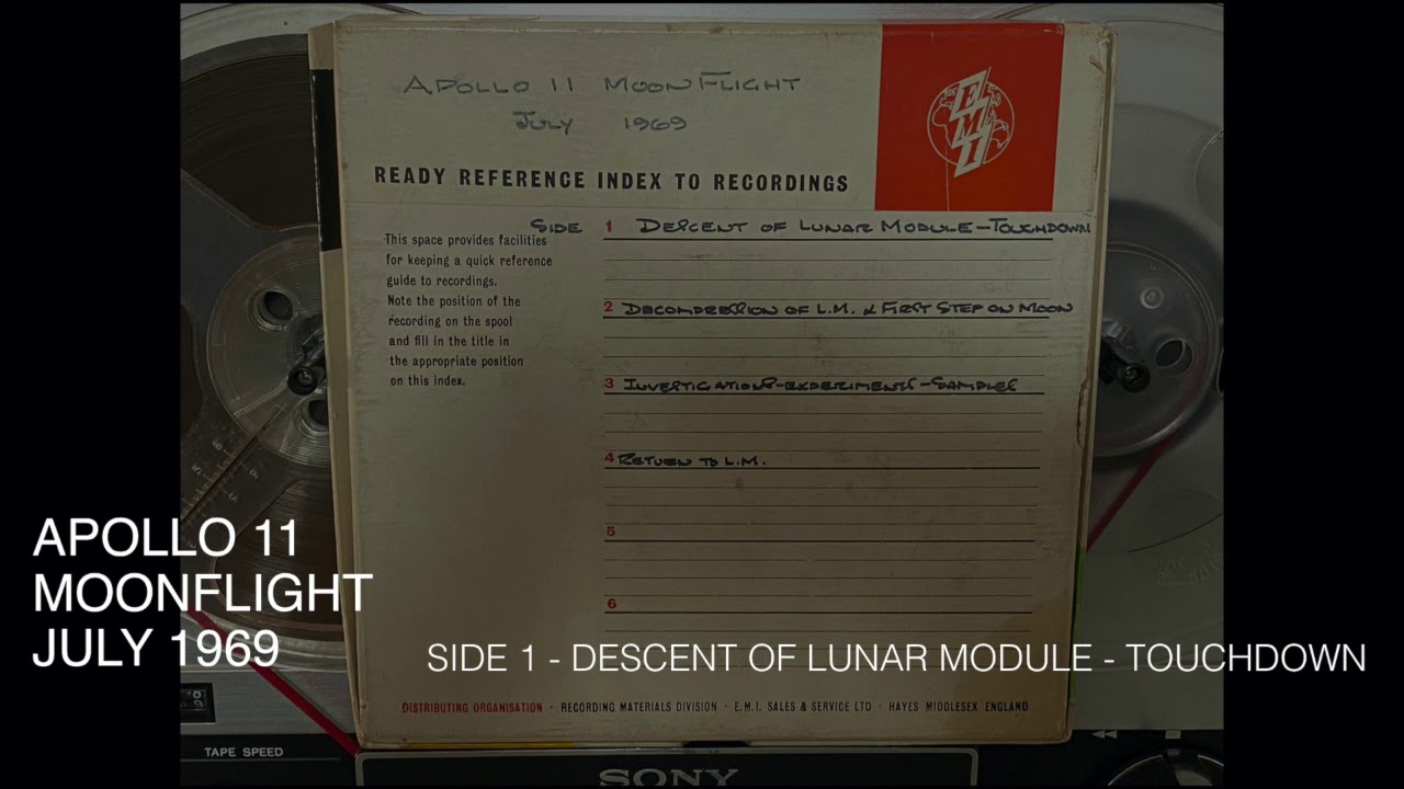 Apollo 11 Landing, July 1969, Live Open Reel Recording, Tape Track 1 ...