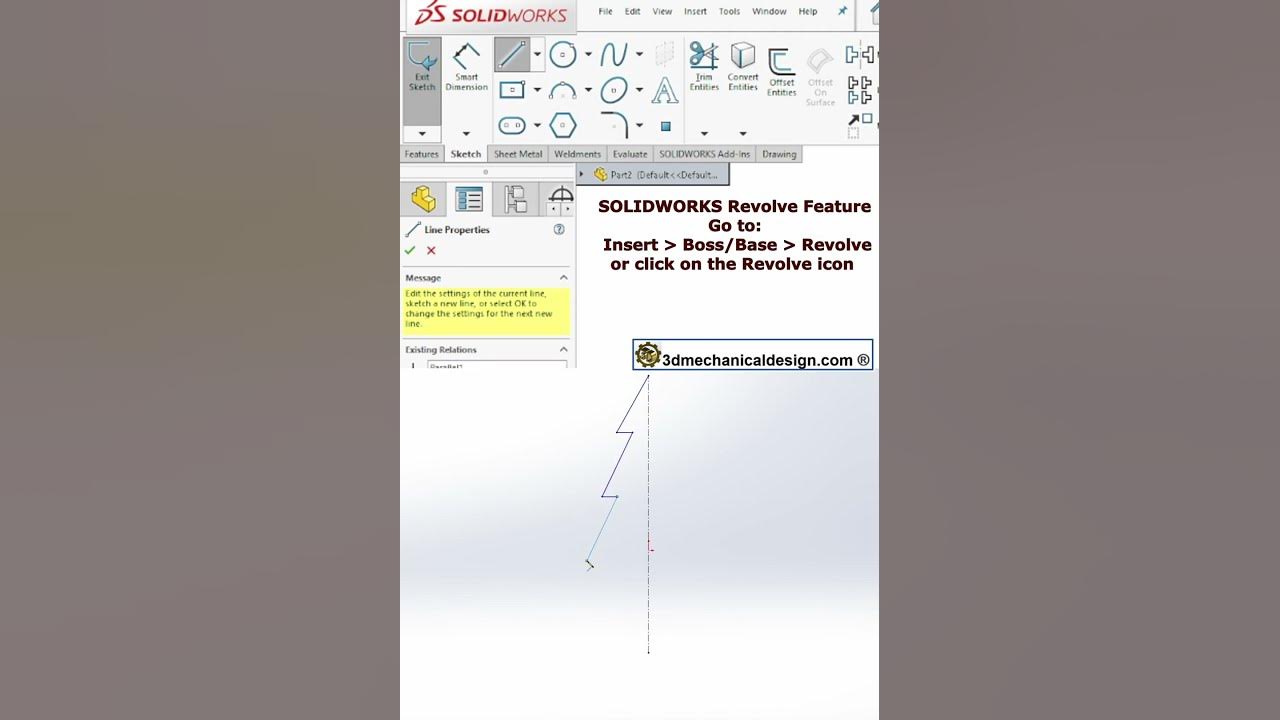 SOLIDWORKS Revolve Feature, #shorts - YouTube