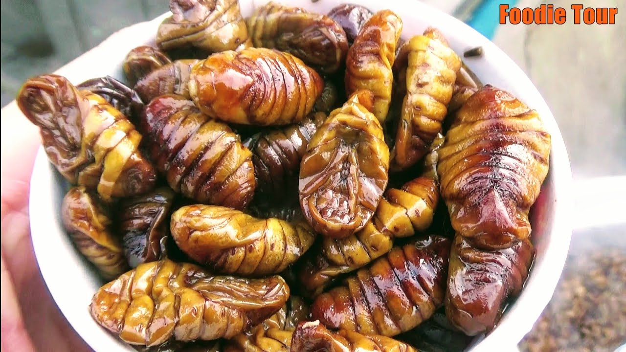 번데기 Beondegi, Korean Silkworm Pupa 용인중앙시장 5일장 Korean Street Food 용인맛집 ...