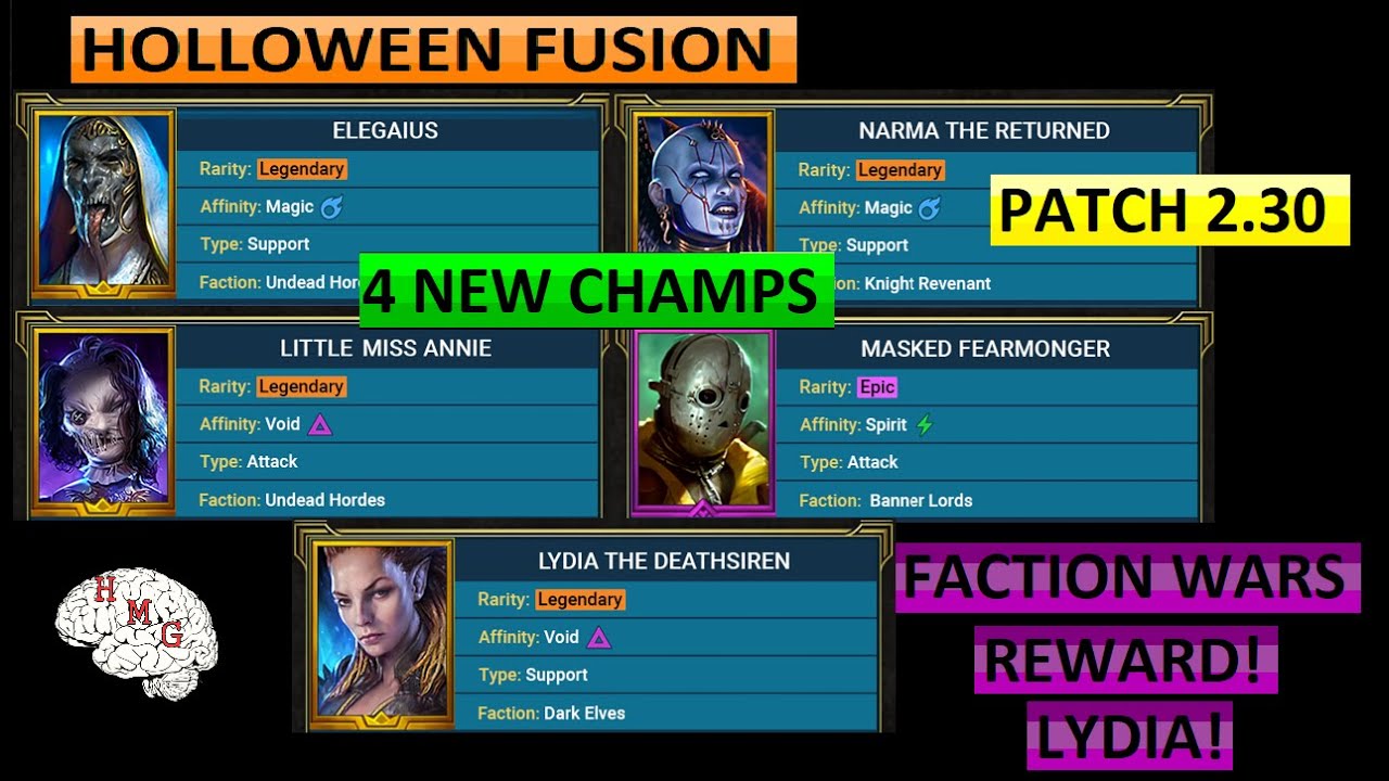 PATCH 2.3 | 4 NEW CHAMPS | LYDIA: FACTION WARS REWARD | HOLLOWEEN ...