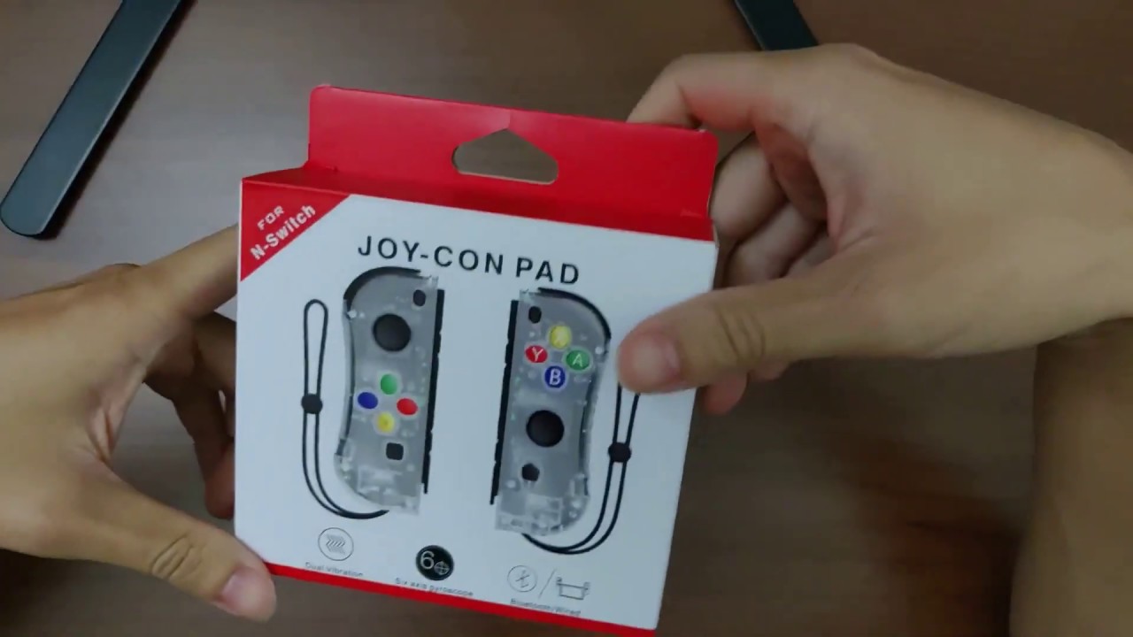 副廠透明 Joy con 的開箱來摟!!!後段有附上與原廠的簡單的差異 就開箱 - YouTube