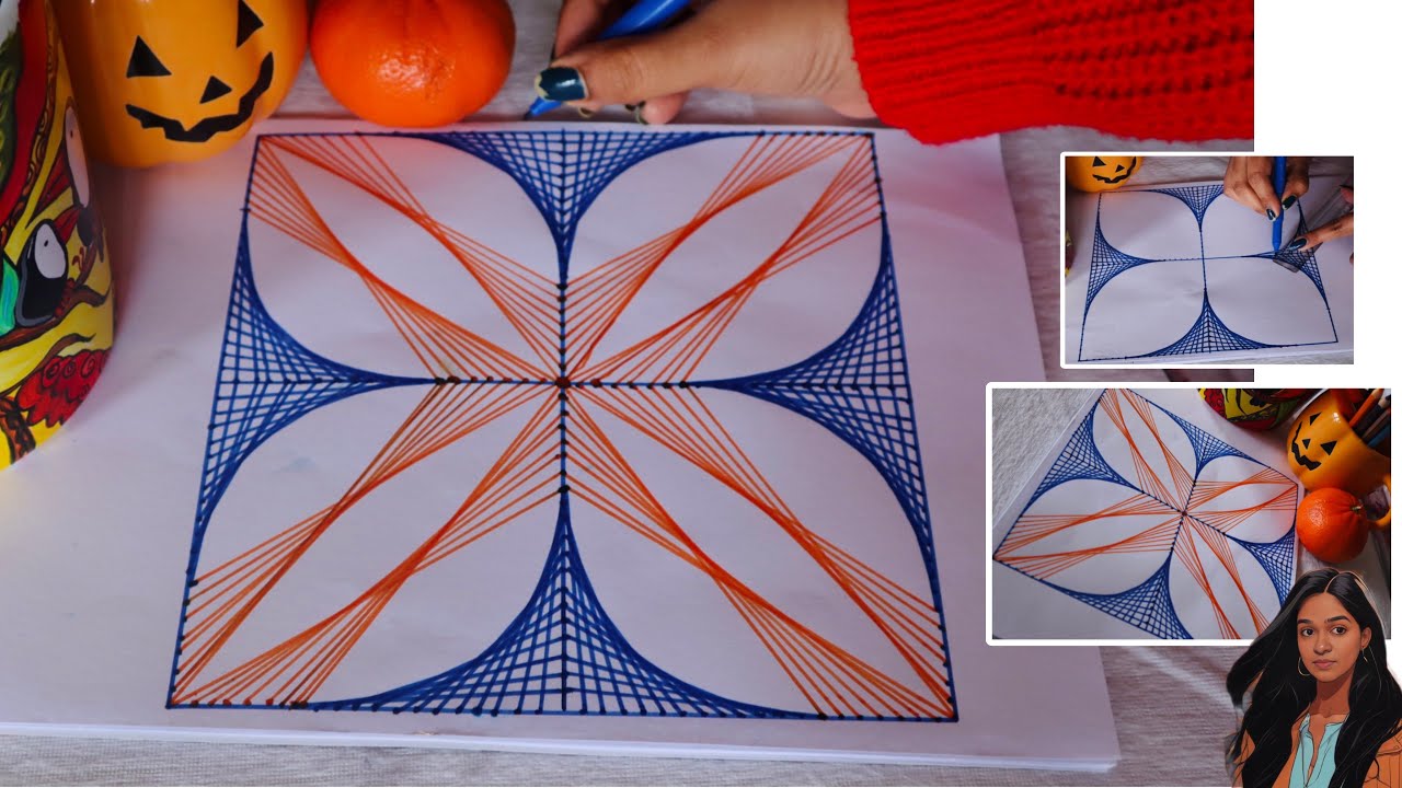 🔥 Simple Geometric drawing | How to draw a beautiful Mathematical Art ...