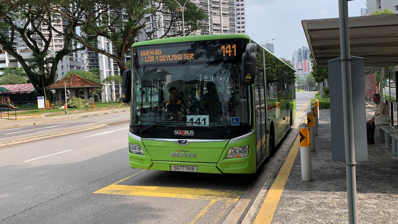 SBS Transit MAN NL323F A22 (Euro 6) SG1776B on Service 141 departing ...