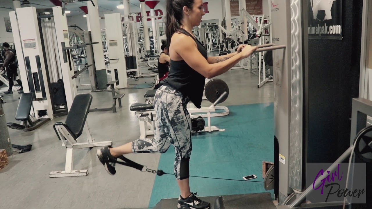 How to Hamstring Curls Cable - Girl Power Tribe - YouTube