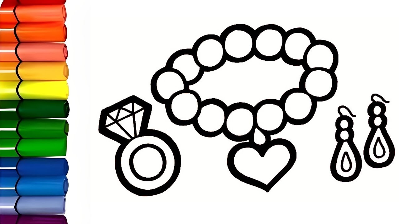 How to Draw Jewellery/Ring for Kids/ Easy Drawings - YouTube
