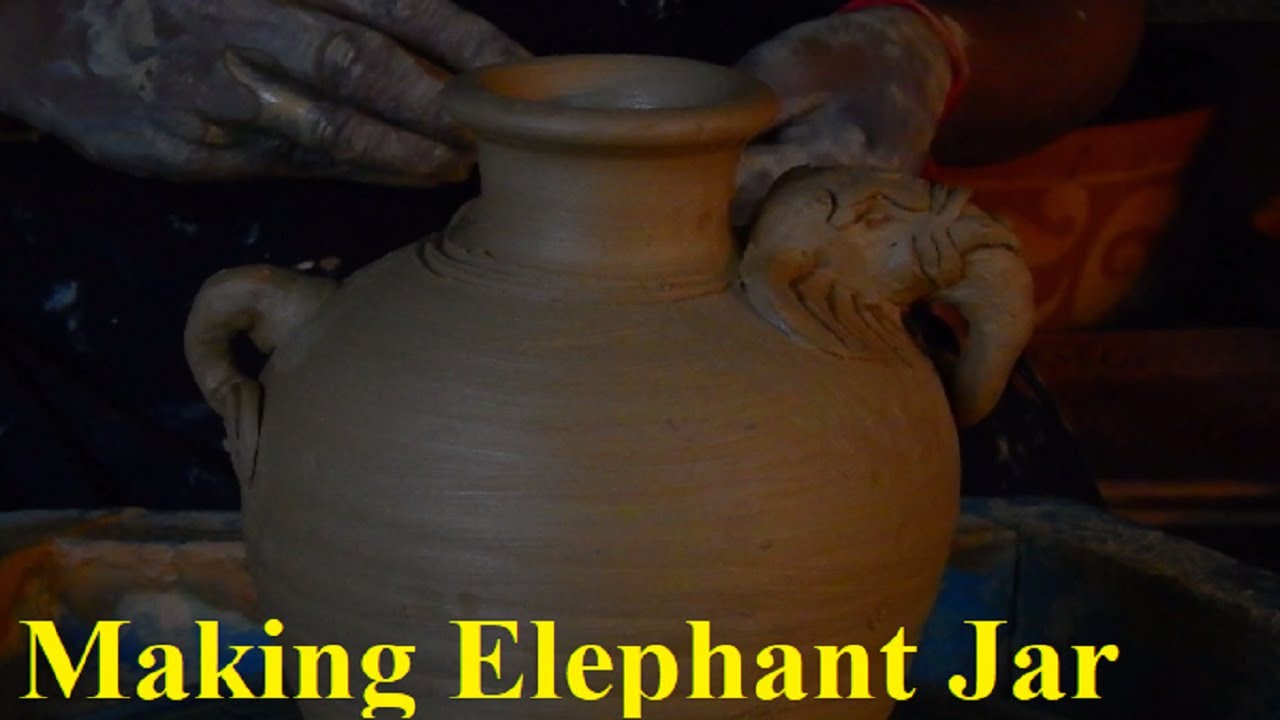How To Making Elephant Jar By Clay, Great Idea Making Jar with Elephant ...