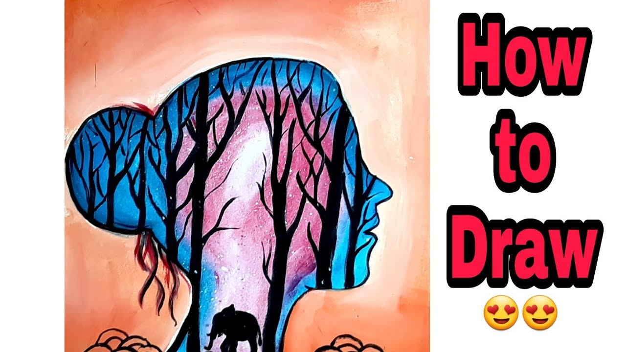 Fantasy painting acrylic colour😍/ how to draw/ painting tutorial - YouTube