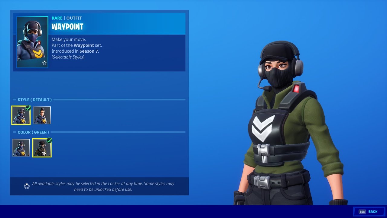 Waypoint skin set - Fortnite Item Shop (2018-06-12) - YouTube