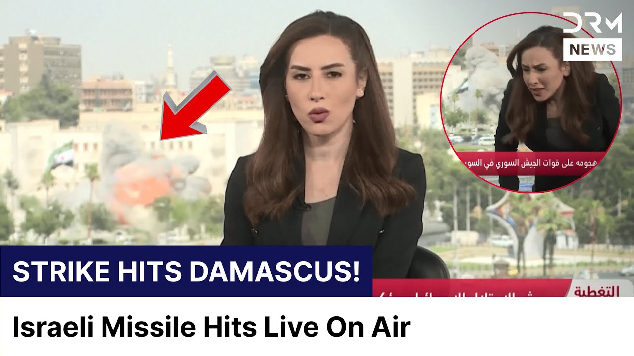 WATCH LIVE: Israeli Strike Interrupts Syria TV Broadcast Live As ...
