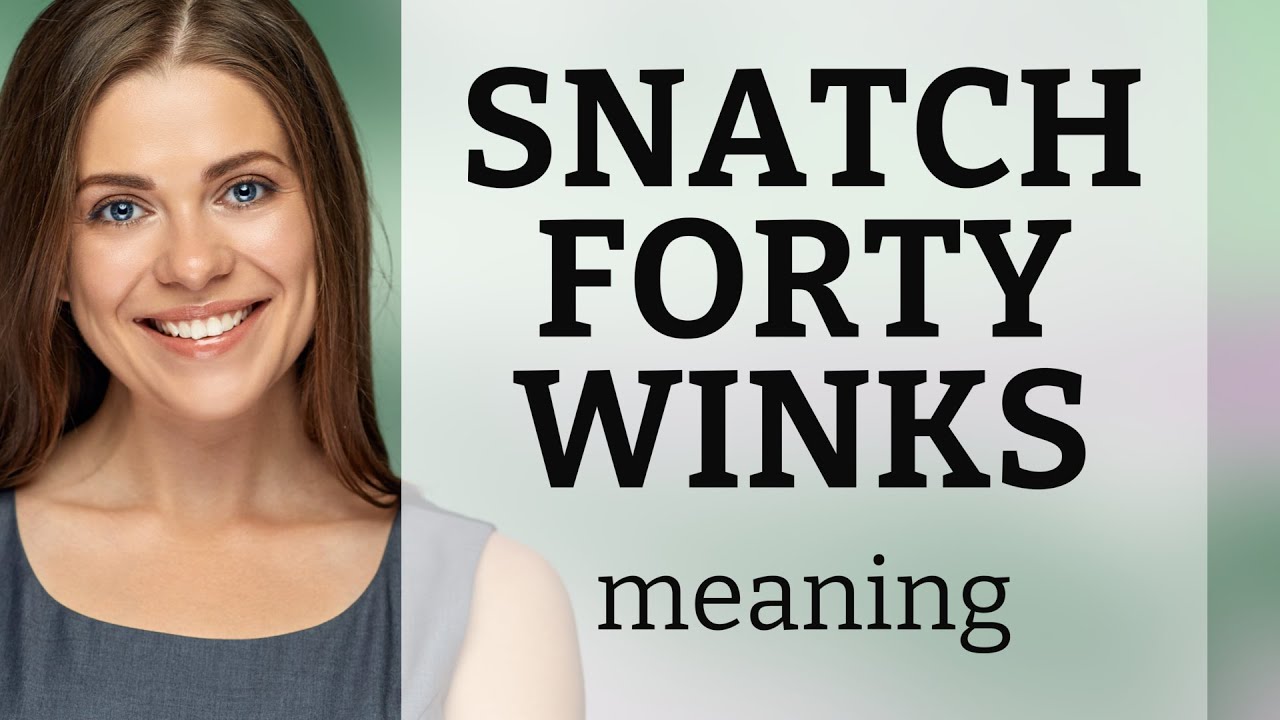 Snatch Forty Winks: A Guide to English Slang for Sleep - YouTube