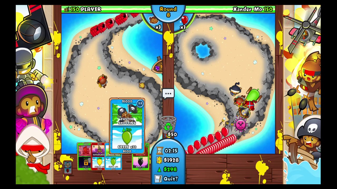 My first card game in BTD battles - YouTube