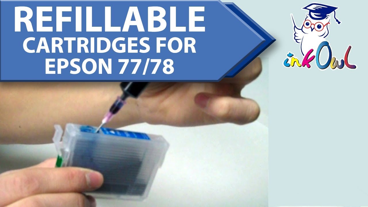 InkOwl Spongeless Refill Cartridges for EPSON 77, 78 ink - YouTube