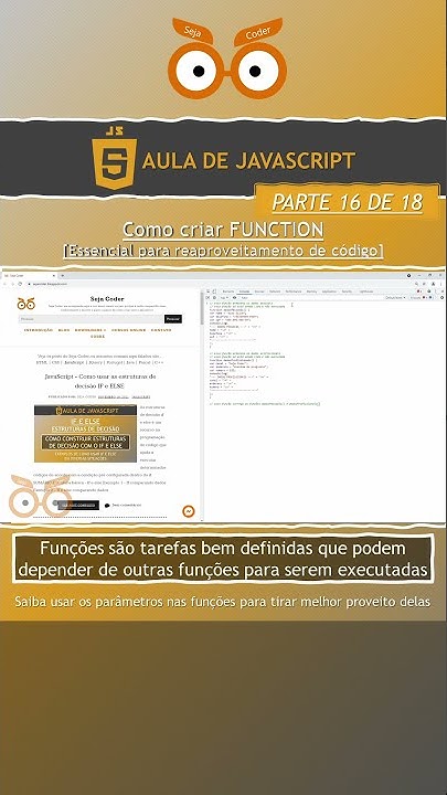 JavaScript - Como criar FUNCTION [Essencial para reaproveitar código] | Seja Coder #shorts #16 ...