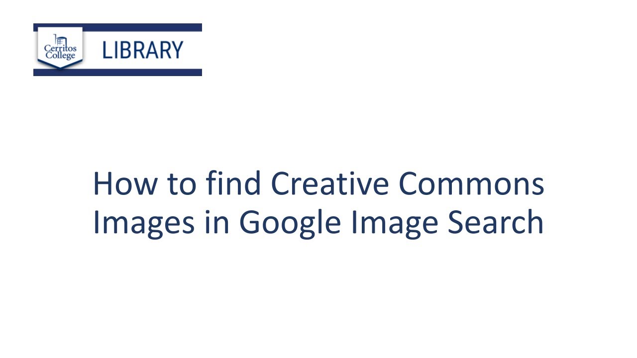 How to Find Creative Commons Images in Google Image Search - YouTube