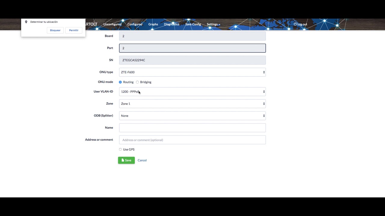 Como activar una ONU ZTE en SmartOLT - Español - YouTube
