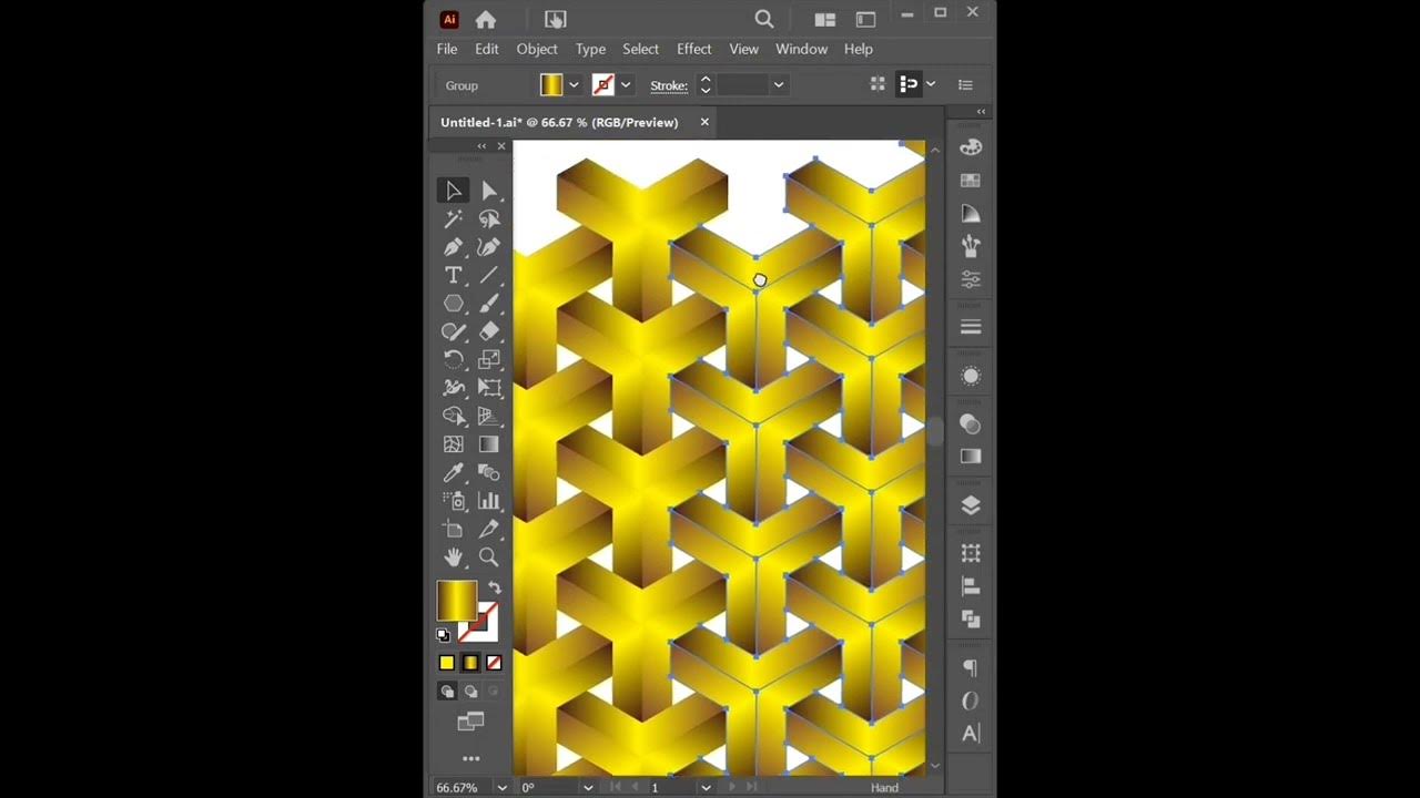 Hexagonal Pattern design in adobe illustrator #adobeillustratortutorial ...