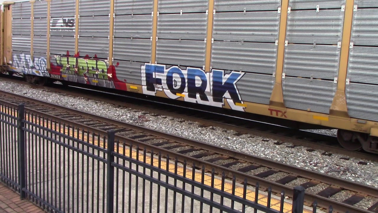 Norfolk Southern Autorack /w Ex. Conrail! Spartanburg, SC - YouTube