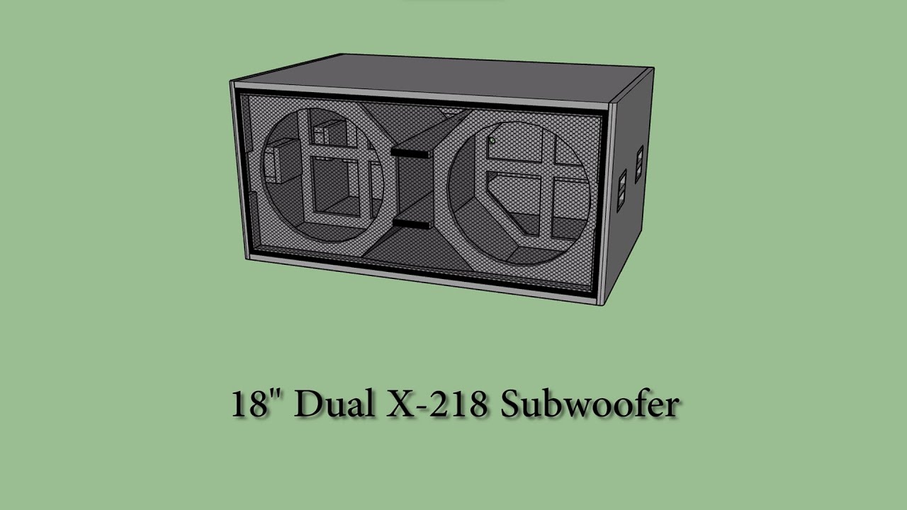 18" Dual X-218 Subwoofer - YouTube